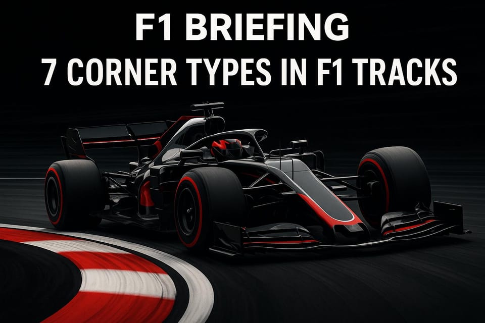 7 Corner Types in F1 Tracks